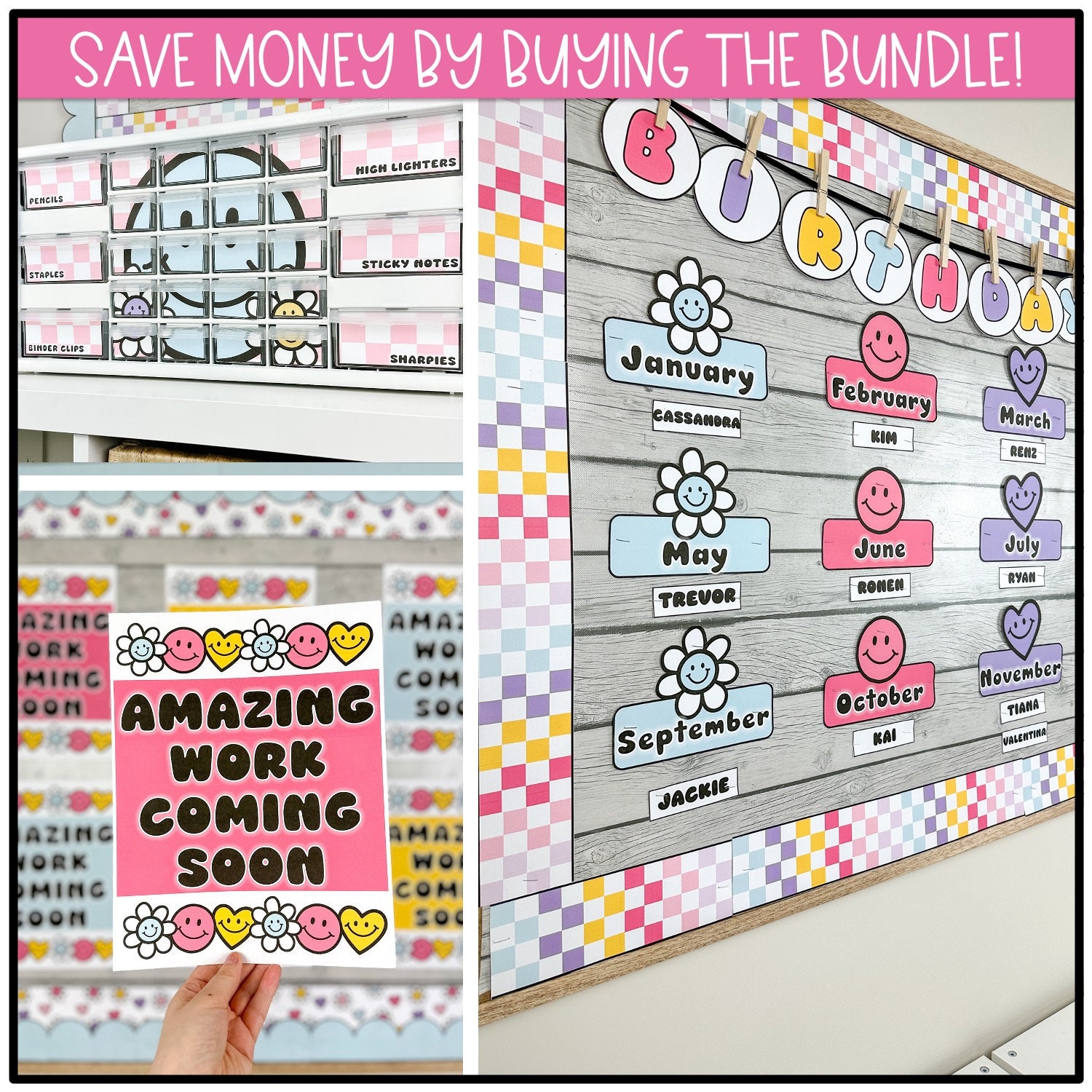 Happy Brights Classroom Decor Bundle, Editable, Classroom Theme, Bright ...