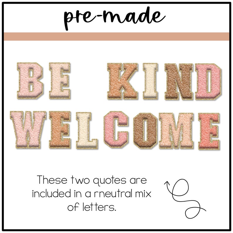 Modern Leopard Bulletin Board Letters Neutral Varsity Patch - Etsy