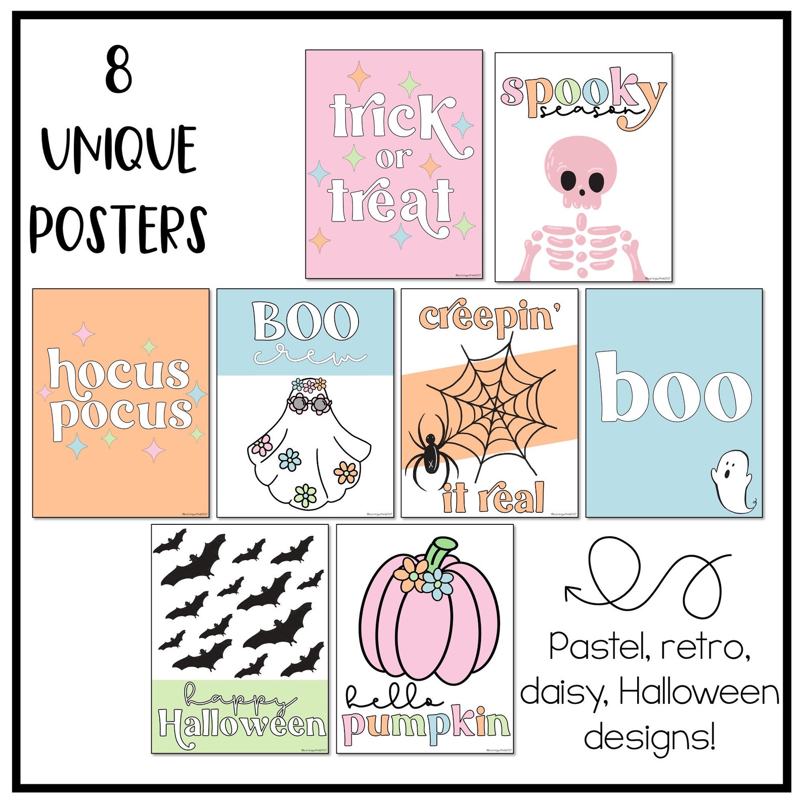Halloween Classroom Posters Classroom Decor Retro - Etsy