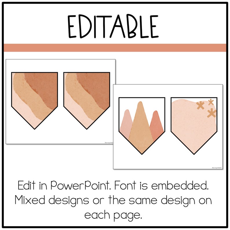 Boho Neutrals Classroom Decor Bunting Banner Bulletin - Etsy