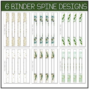 Eucalyptus and Gold Binder Covers | Editable | Botanical Classroom ...