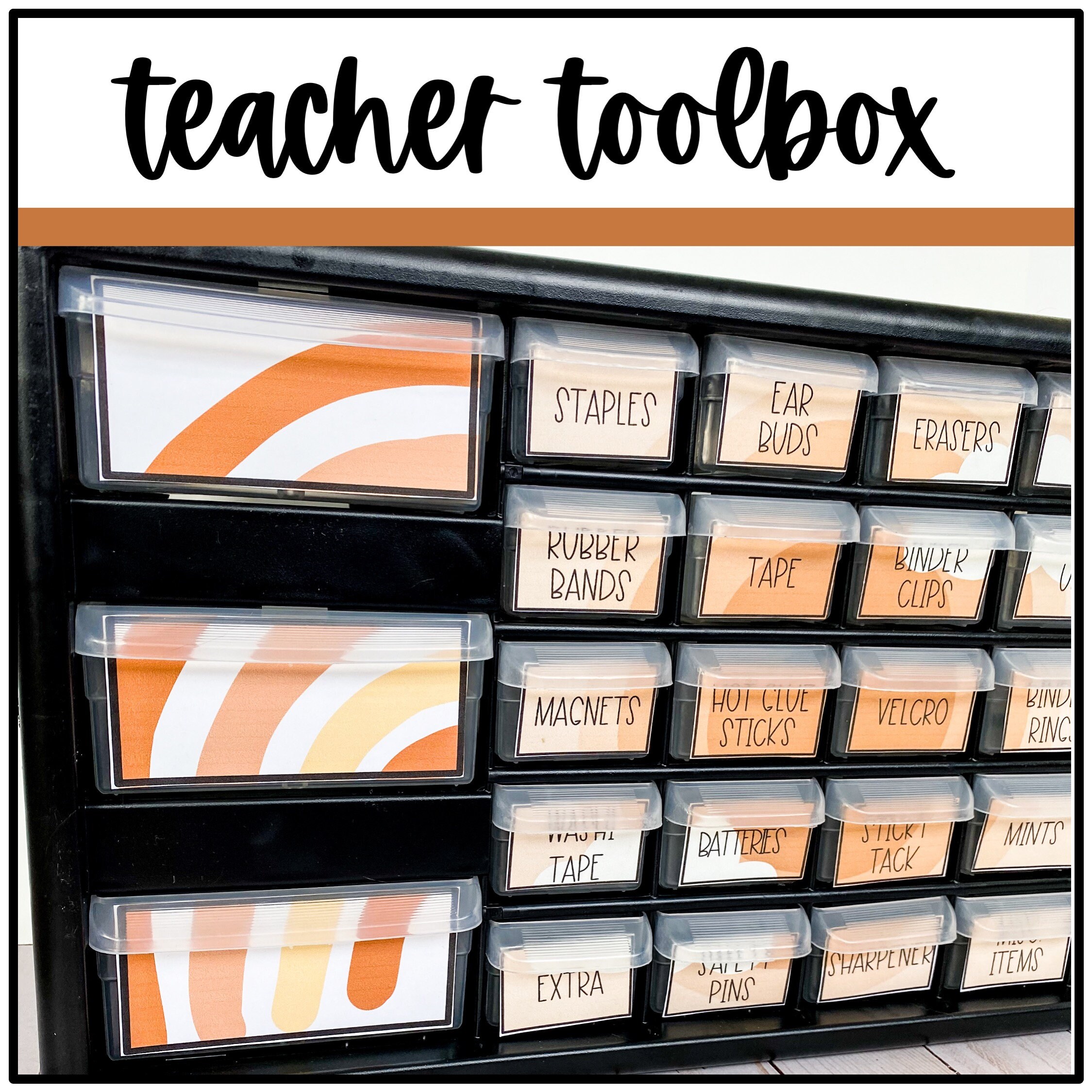 MODERN BOHO Teacher Toolbox Desert Neutrals Classroom Decor - Etsy