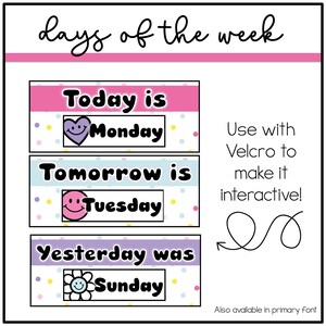 Happy Brights Calendar | Pocket Chart | Bright Classroom Decor - Etsy