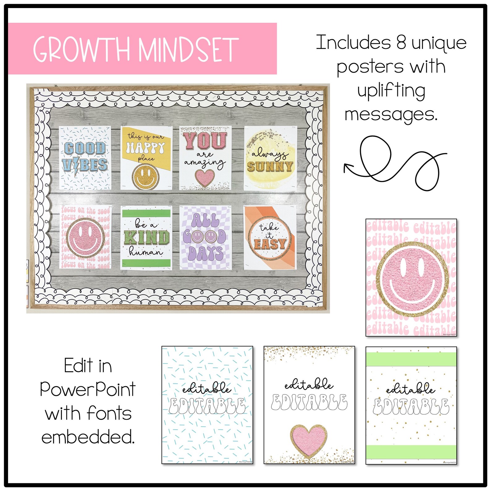 Retro Pastel Classroom Decor Bundle Editable - Etsy Canada