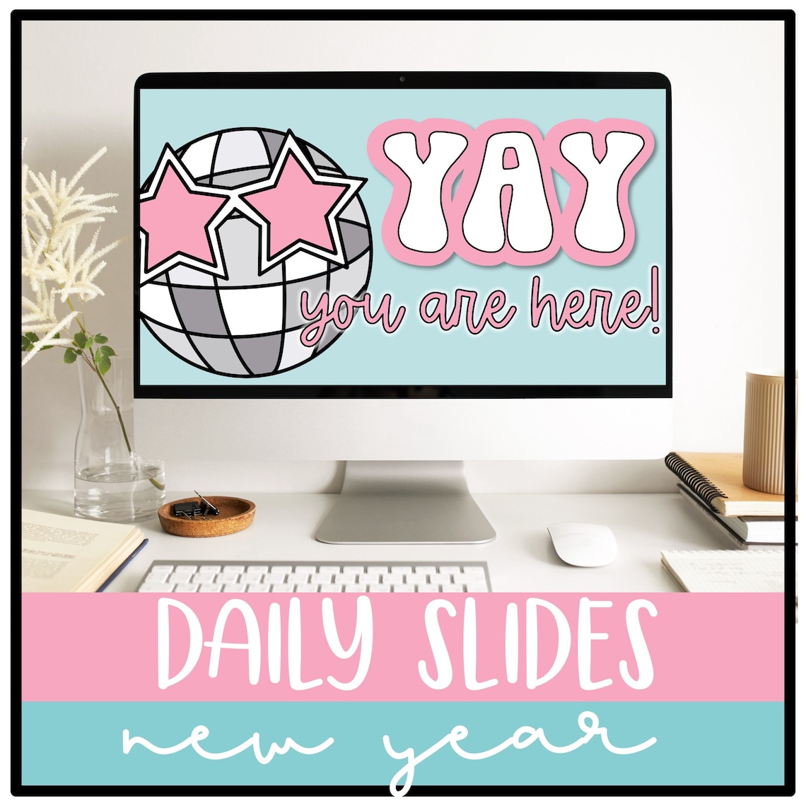 New Year Daily Google Slides and Powerpoint Templates With Timers, 2024 ...