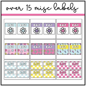 Happy Brights Name Tags, Classroom Labels, Editable, Bright Classroom ...