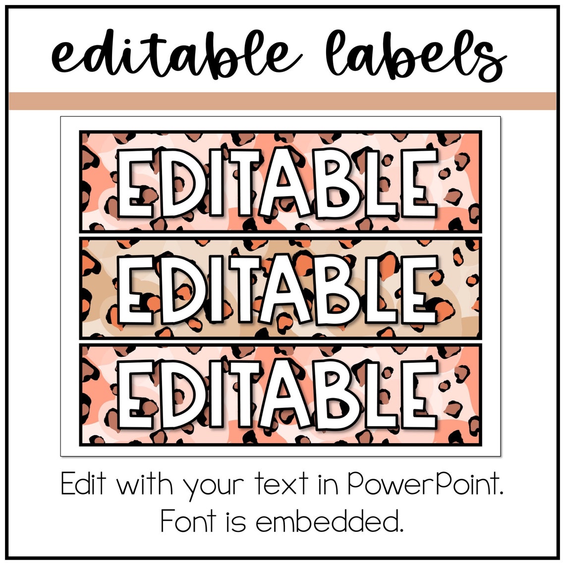 MODERN LEOPARD 10 Drawer Rolling Cart Labels Teacher Cart - Etsy