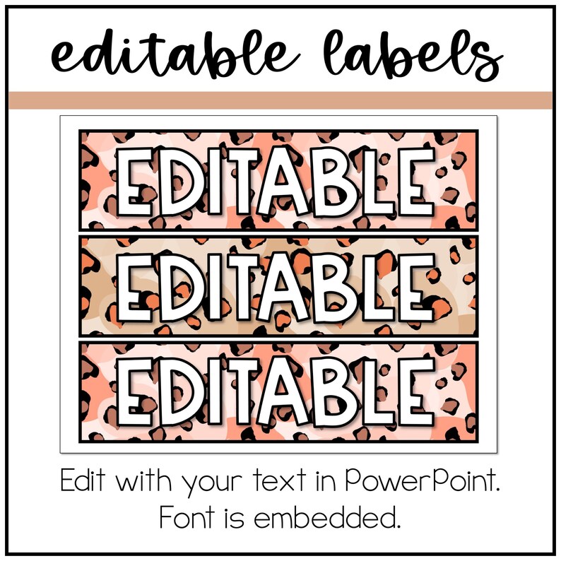 MODERN LEOPARD 10 Drawer Rolling Cart Labels Teacher Cart - Etsy