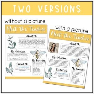 Bee Classroom Decor Meet the Teacher Teacher Letter - Etsy