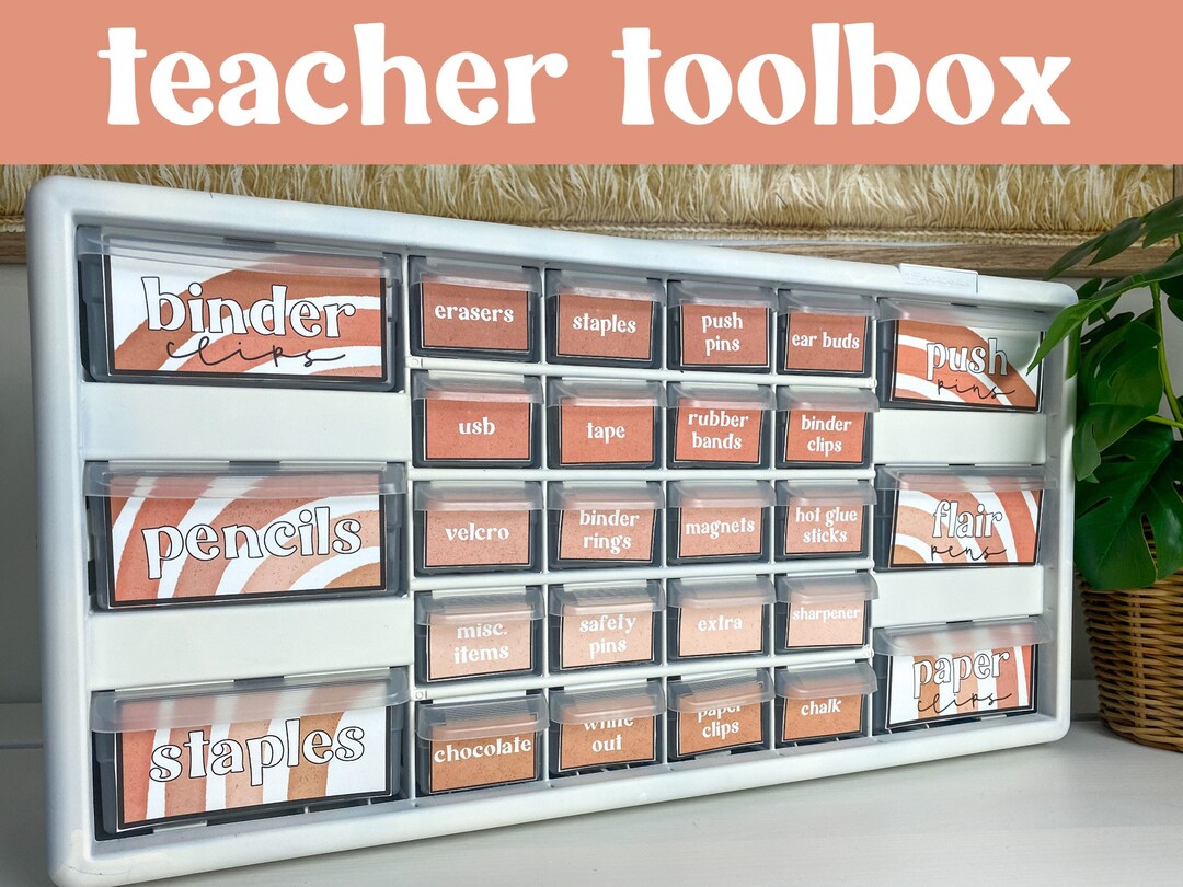 BOHO NEUTRALS Teacher Toolbox Labels | Boho Raimbow Classroom Decor - Etsy