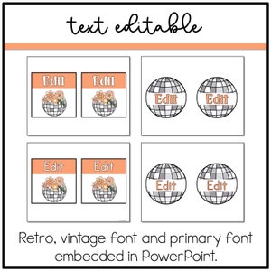 Disco Floral Classroom Labels, Editable, Retro Classroom Decor - Etsy