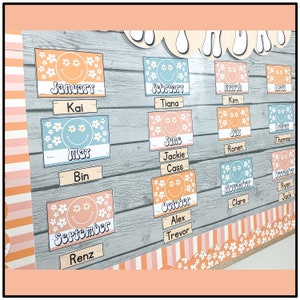 Boho Retro Birthday Display | Daisy Classroom Decor - Etsy