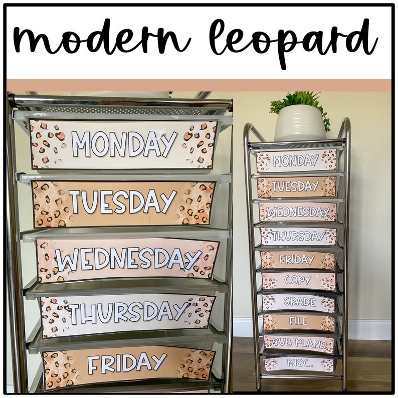 MODERN LEOPARD Classroom Decor Bundle Editable Cheetah - Etsy