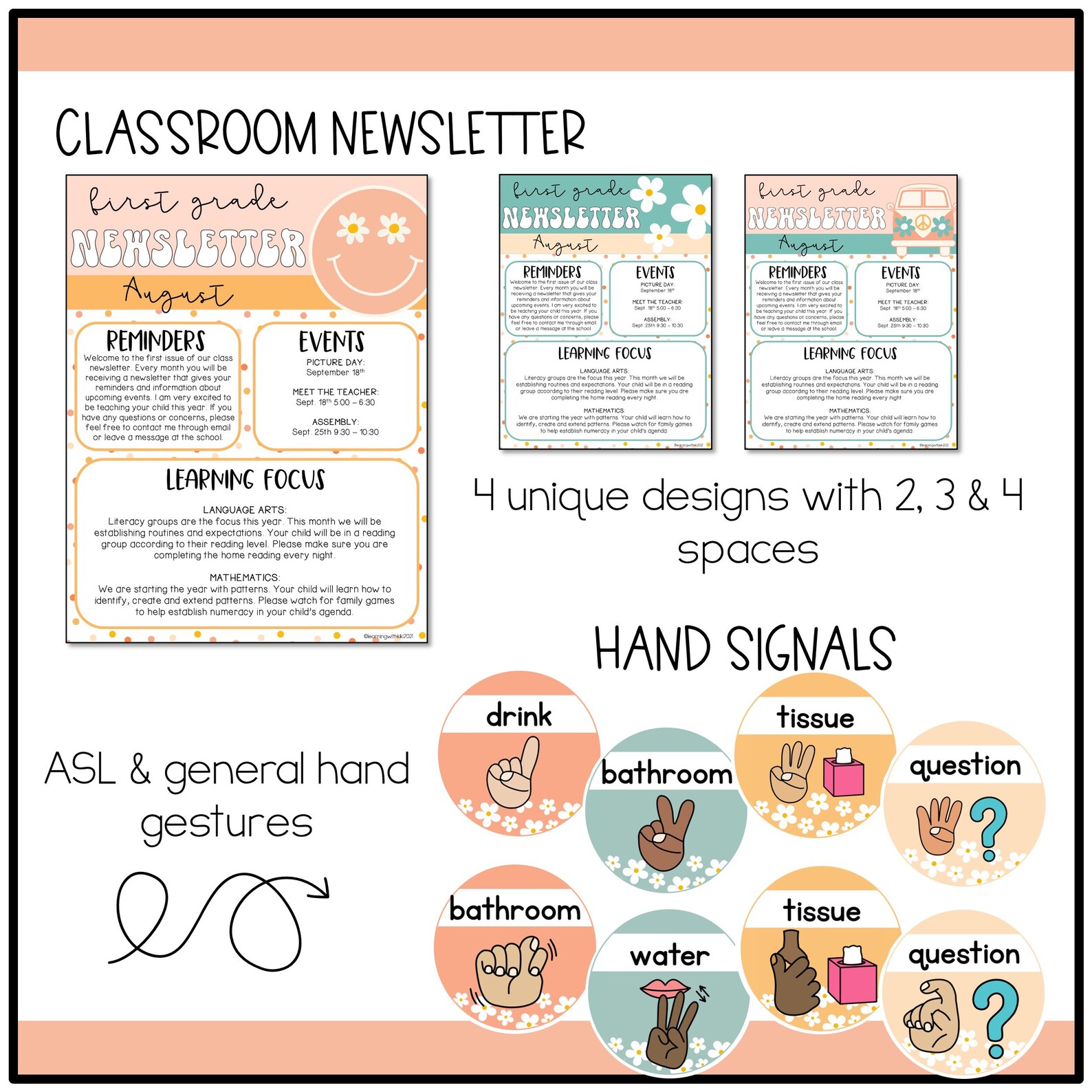 Boho Retro Classroom Decor Bundle Editable 70's - Etsy