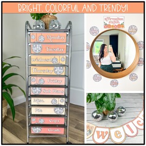 Disco Floral Classroom Decor Bundle, Editable, Classroom Theme, Retro ...