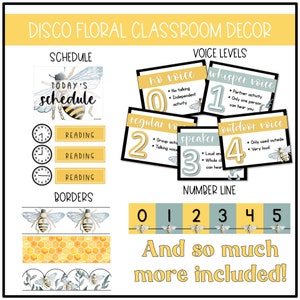 Bee Classroom Decor Bundle | Editable - Etsy