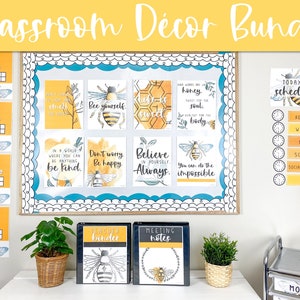 Bee Classroom Decor Bundle Editable - Etsy