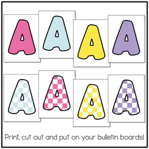 Happy Brights Bulletin Board Letters | A - Z, Letters and Numbers ...