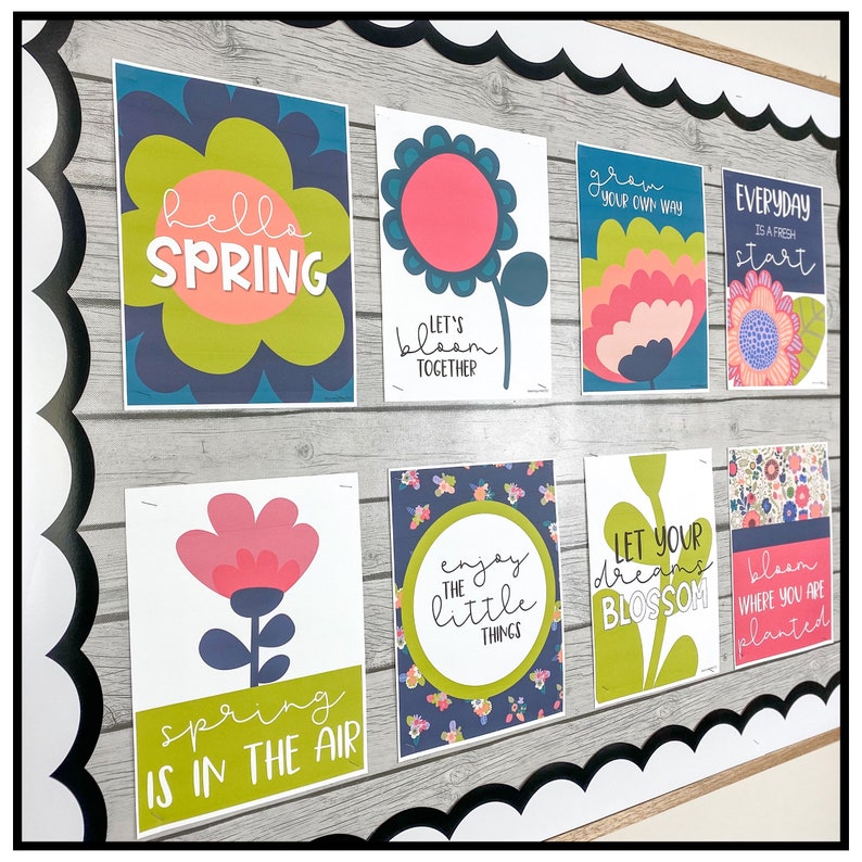 Spring Classroom Posters Classroom Decor Bright Flowers - Etsy Canada
