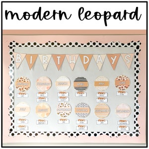 MODERN LEOPARD Classroom Decor Bundle Editable Cheetah - Etsy