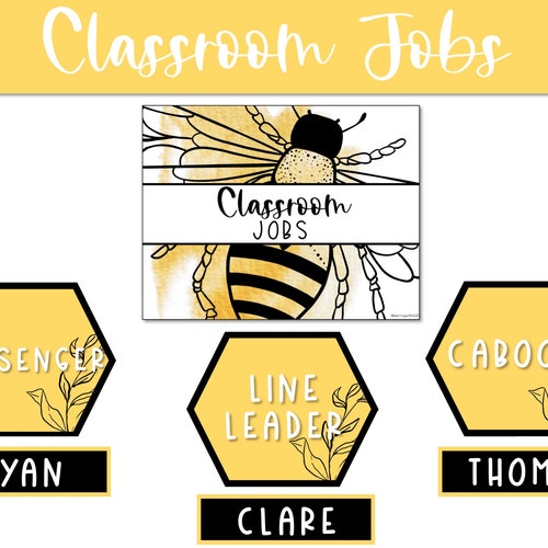 Bee Classroom Decor Bundle Editable - Etsy