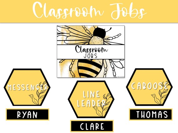 Bee Classroom Decor Classroom Jobs - Etsy