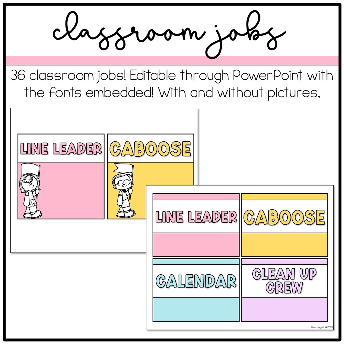 Pastel Classroom Decor | Classroom Jobs for Students | Printable - Etsy