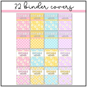 Pastel Dreams Binder Covers | Editable | Cloud Classroom Decor - Etsy