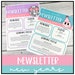 New Years Classroom Newsletter Template, Disco - Etsy