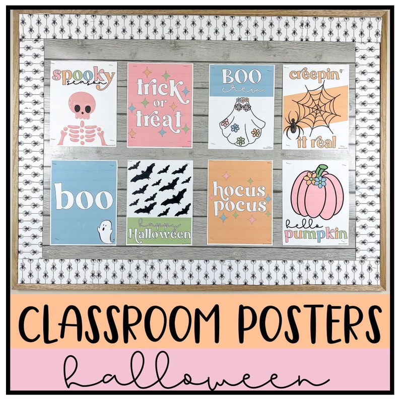 Halloween Classroom Posters Classroom Decor Retro - Etsy