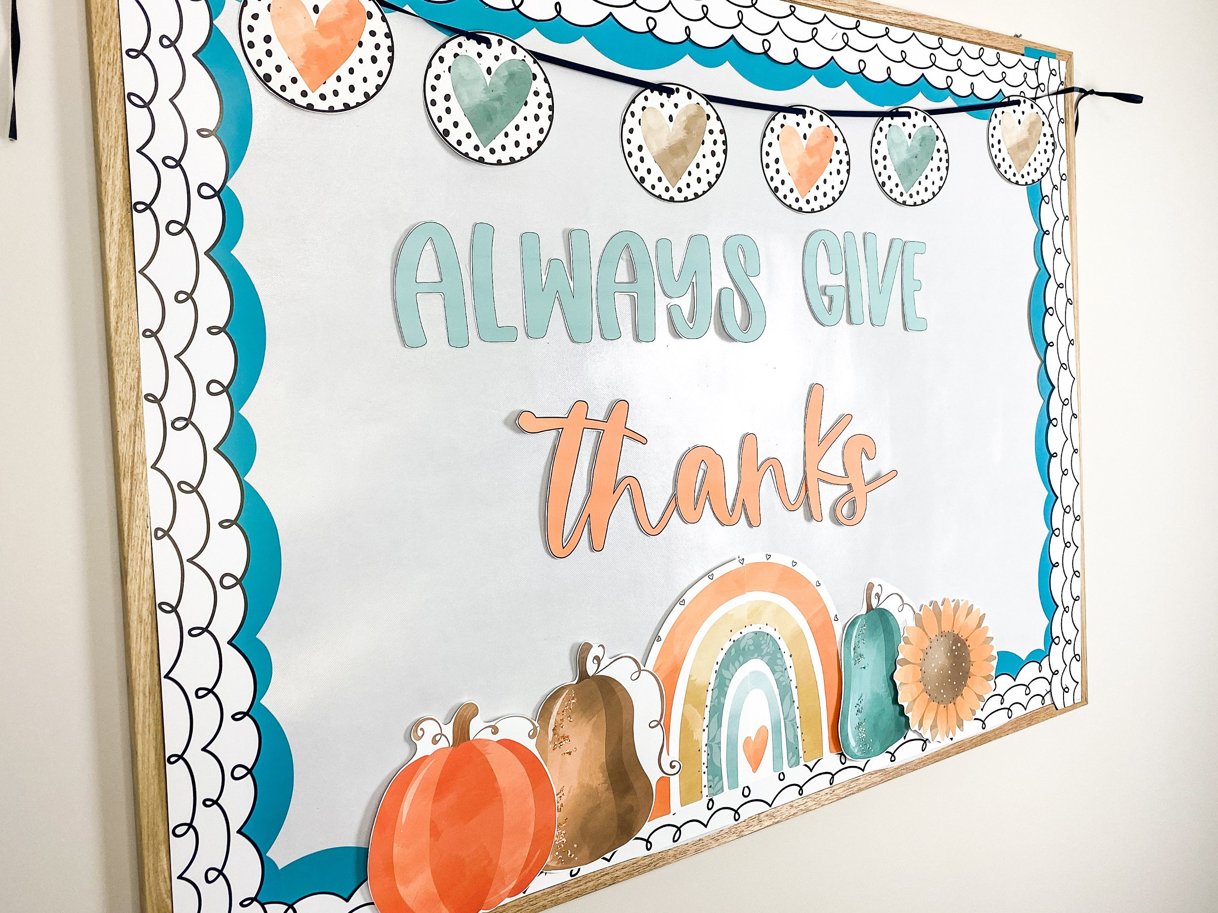 Thanksgiving Bulletin Board Boho Rainbow Classroom Decor - Etsy