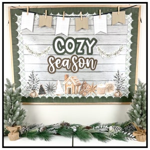Christmas Bulletin Board Kit | Classroom Decor | Neutral Winter - Etsy
