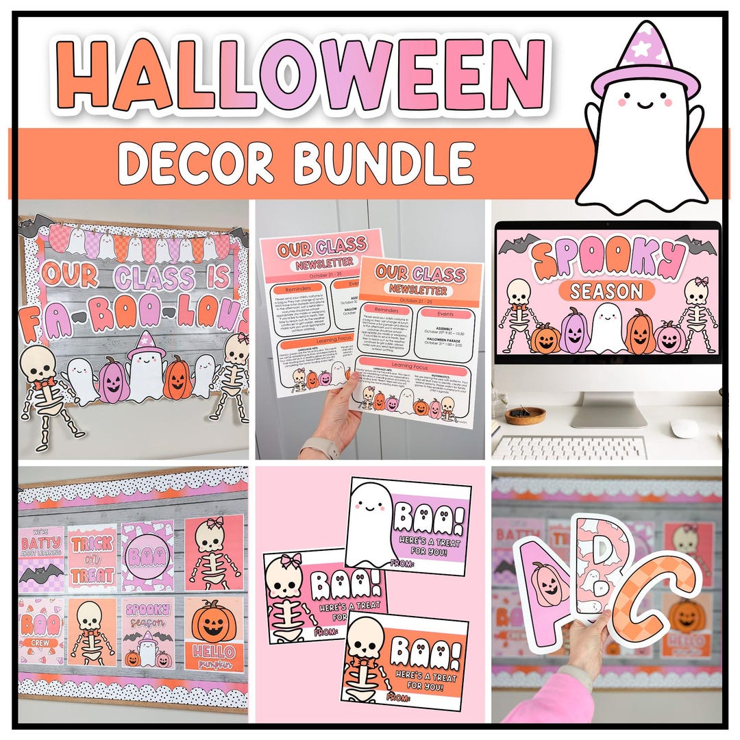 Halloween Classroom Decor Bundle, Bulletin Board, Posters, Classroom ...