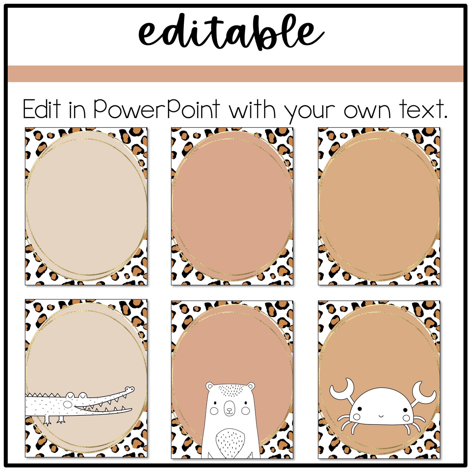 MODERN LEOPARD Alphabet Posters Cheetah Classroom Decor - Etsy