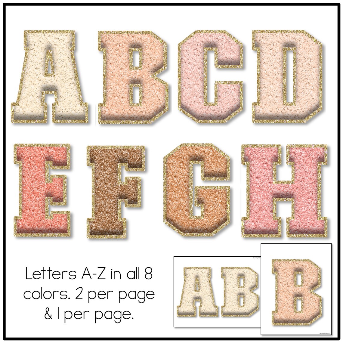 Modern Leopard Bulletin Board Letters Neutral Varsity Patch - Etsy