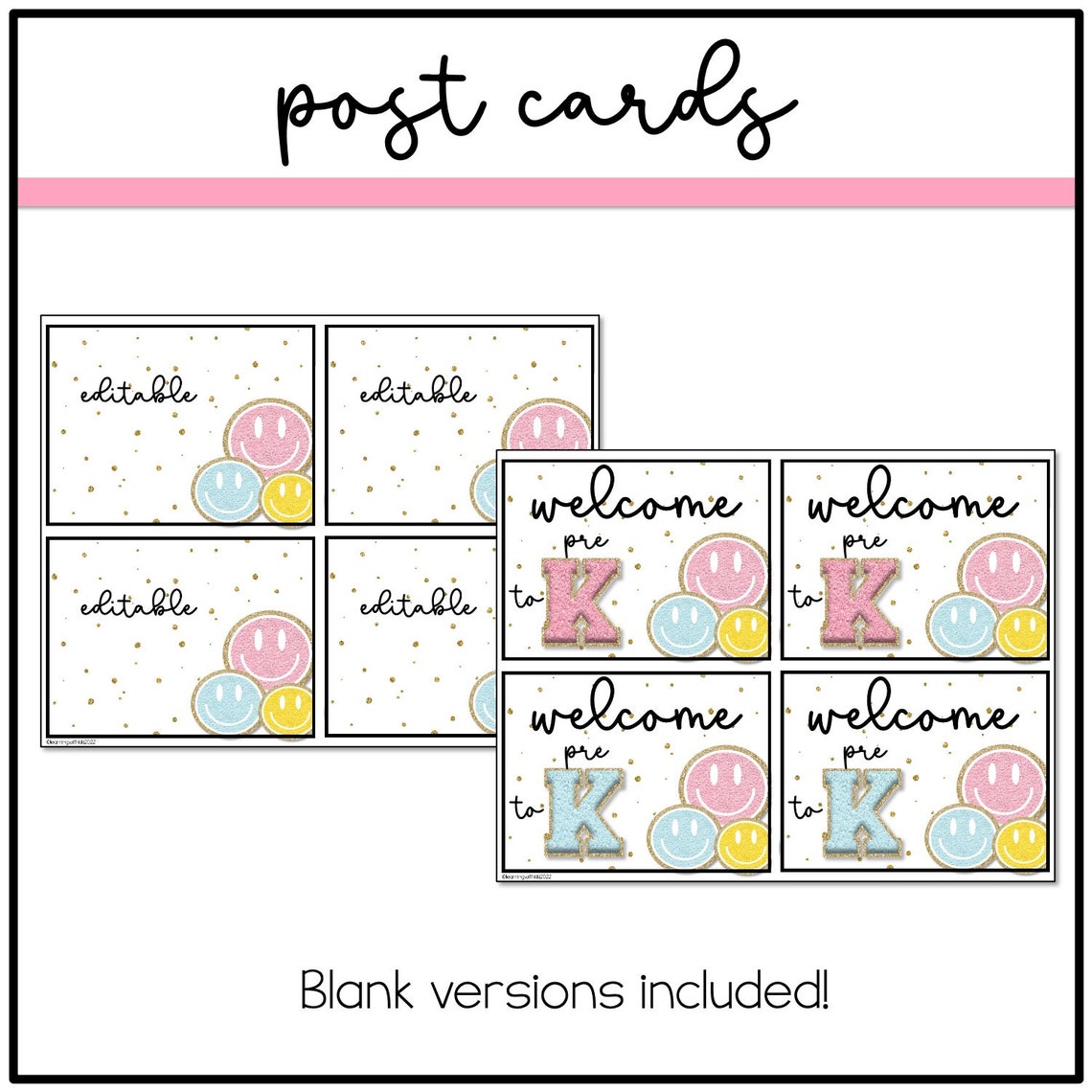 Retro Pastel Postcard | Templates - Etsy