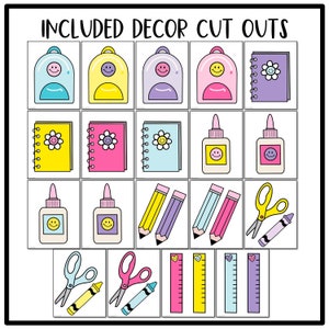 Back to School Bulletin Board, Bright Classroom Decor - Etsy