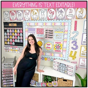 Happy Brights Classroom Decor Bundle, Editable, Classroom Theme, Bright ...