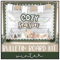 Cozy Thanksgiving Bulletin Board Kit, Autumn Classroom Decor, Easy ...