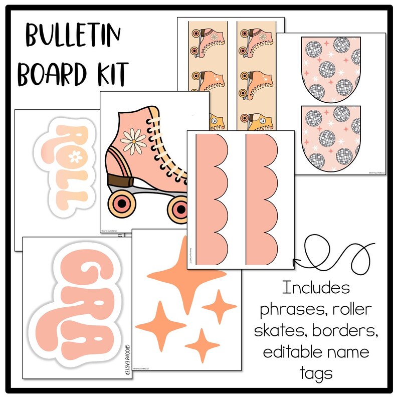 Back to School Bulletin Board, Retro Groovy Bulletin Board, Disco ...