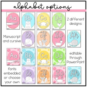 Retro Pastel Alphabet Posters Classroom Decor - Etsy