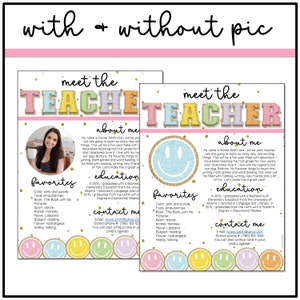 Retro Pastel Meet the Teacher | Teacher Introduction Letter - Etsy