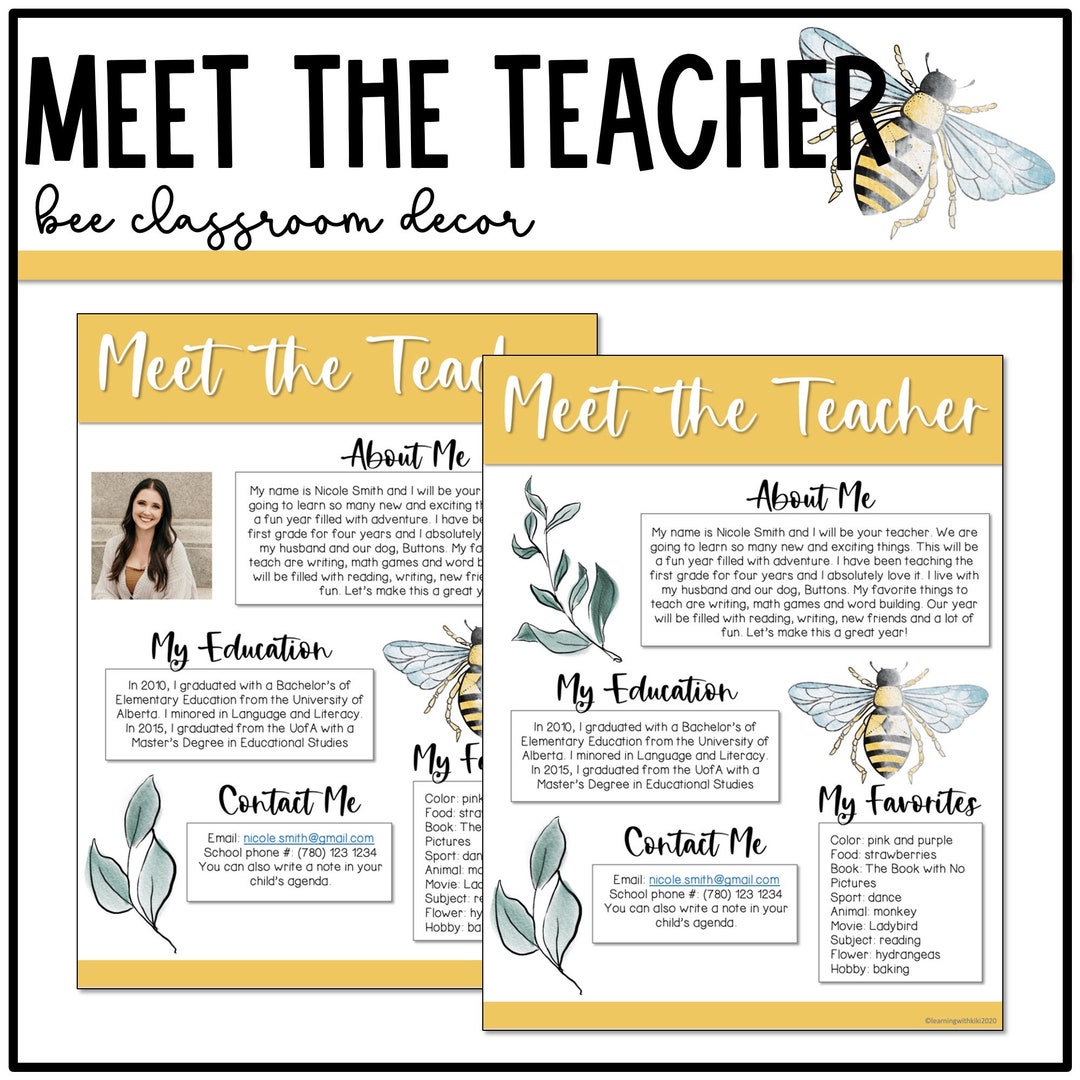 Bee Classroom Decor | Meet the Teacher | Teacher Letter - Etsy