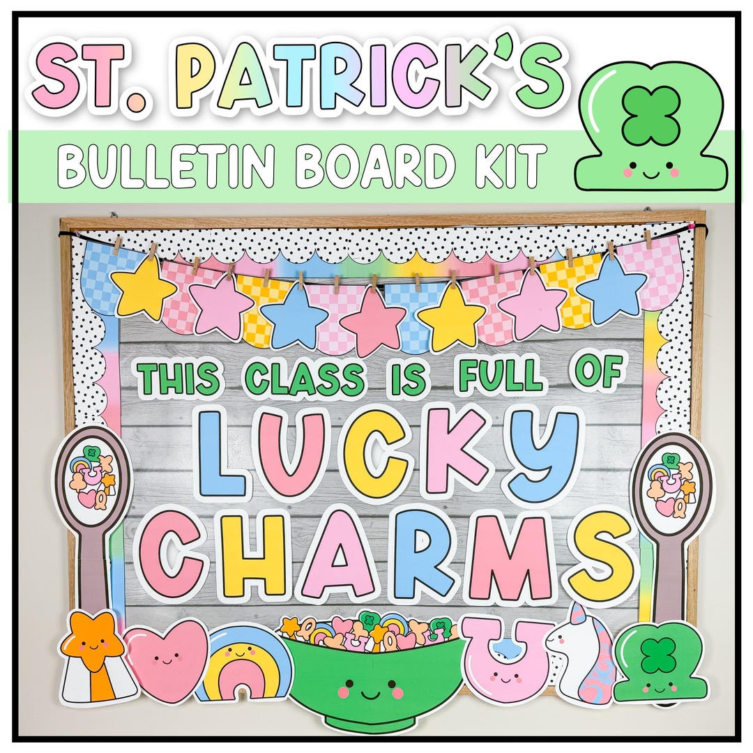 St. Patrick's Day Bulletin Board, Printable St. Patty's Day Classroom ...