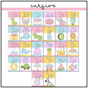 Pastel Dreams Alphabet Posters | Calm Classroom Decor - Etsy