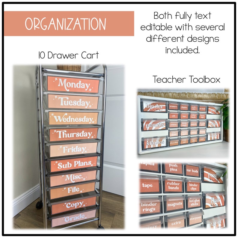 BOHO NEUTRALS Classroom Decor Bundle Editable Boho Rainbow - Etsy