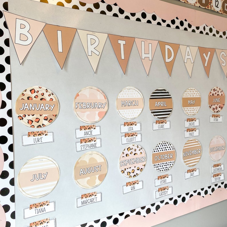 MODERN LEOPARD Birthday Display Cheetah Classroom Decor - Etsy