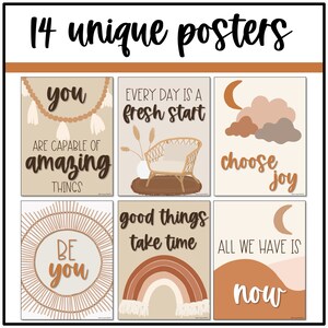 MODERN BOHO Posters Growth Mindset Desert Neutrals Classroom Decor - Etsy