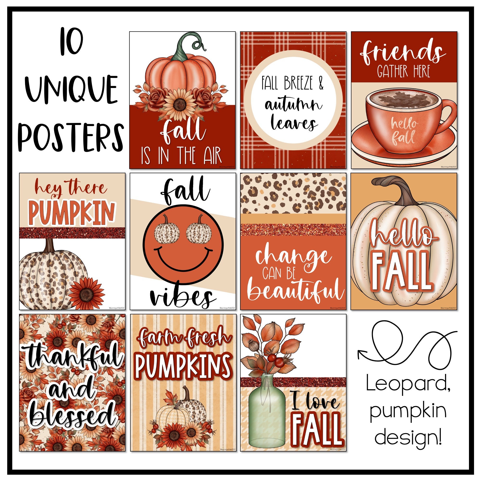 Fall Classroom Posters | Classroom Decor | Retro - Etsy