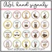 Retro Pastel Classroom Hand Signals | Varsity Patch - Etsy